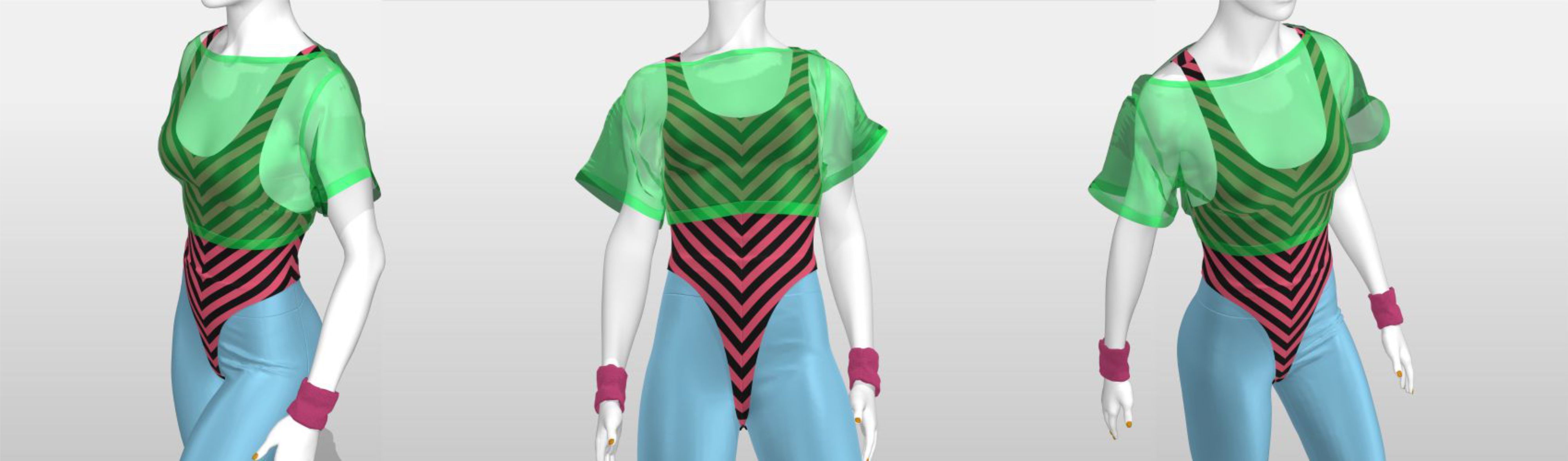 Fame Outfit vol 01 80s Collection 3D model | CGTrader