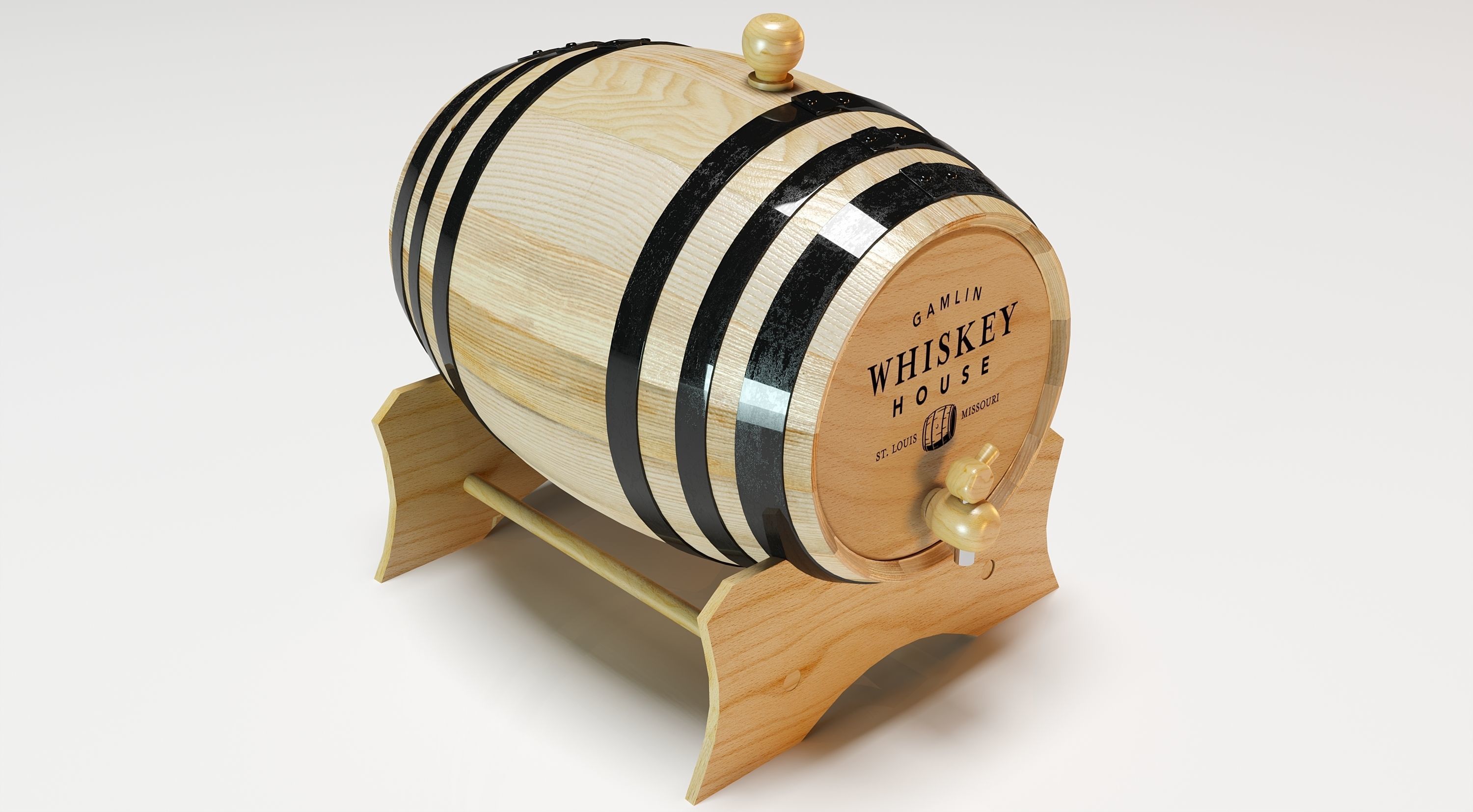 Whiskey barrel 3D model | CGTrader