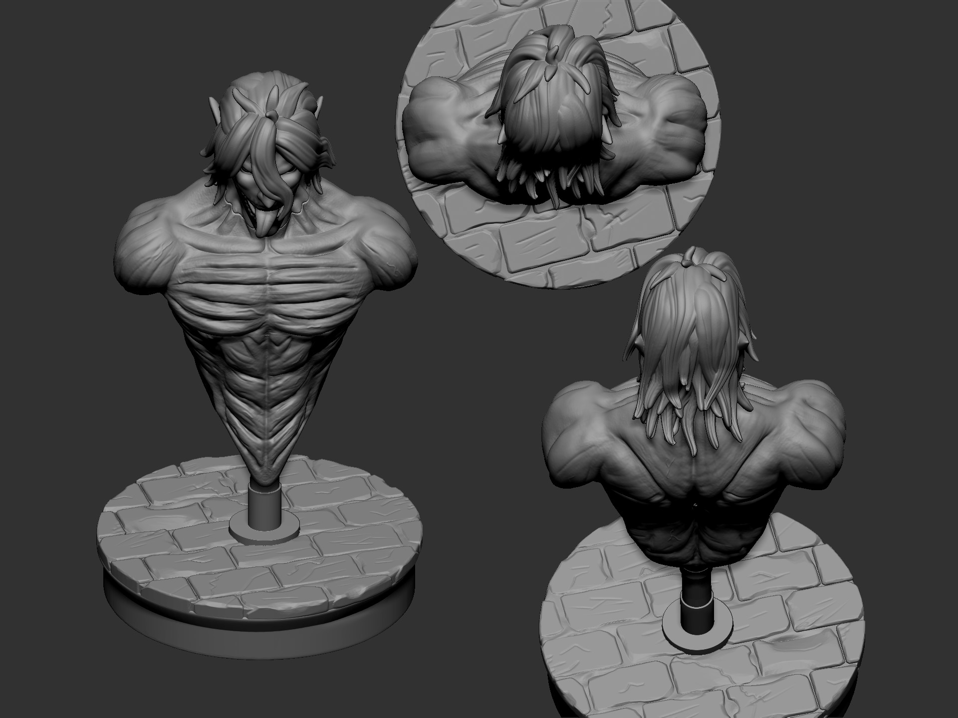 Eren Yeager Bust 3D Print Model STL 3D 3D model 3D printable | CGTrader