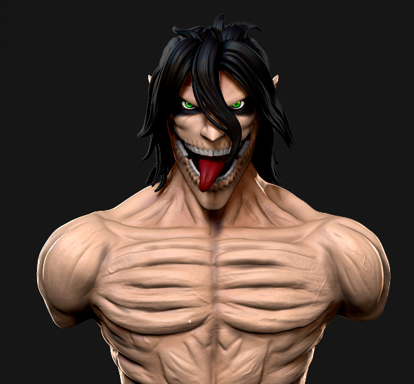 Eren Yeager Bust 3D Print Model STL 3D 3D model 3D printable | CGTrader