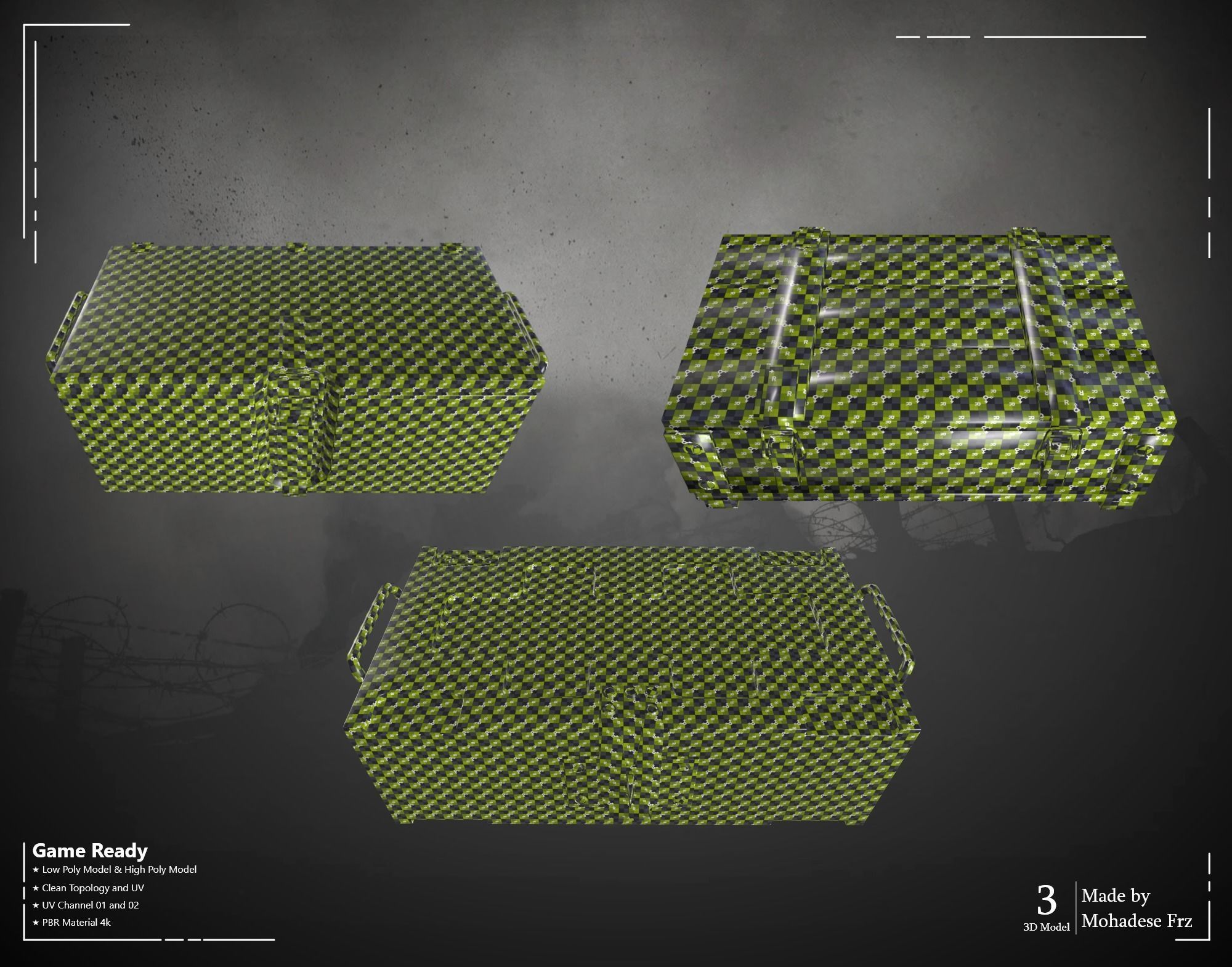 3D model Military Box WW2 - VOL04 Game Ready VR / AR / low-poly | CGTrader