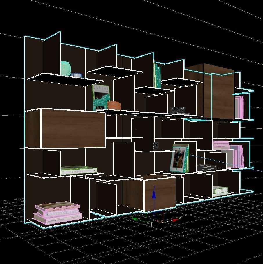 Modern minimalist Bookcase 3D model | CGTrader
