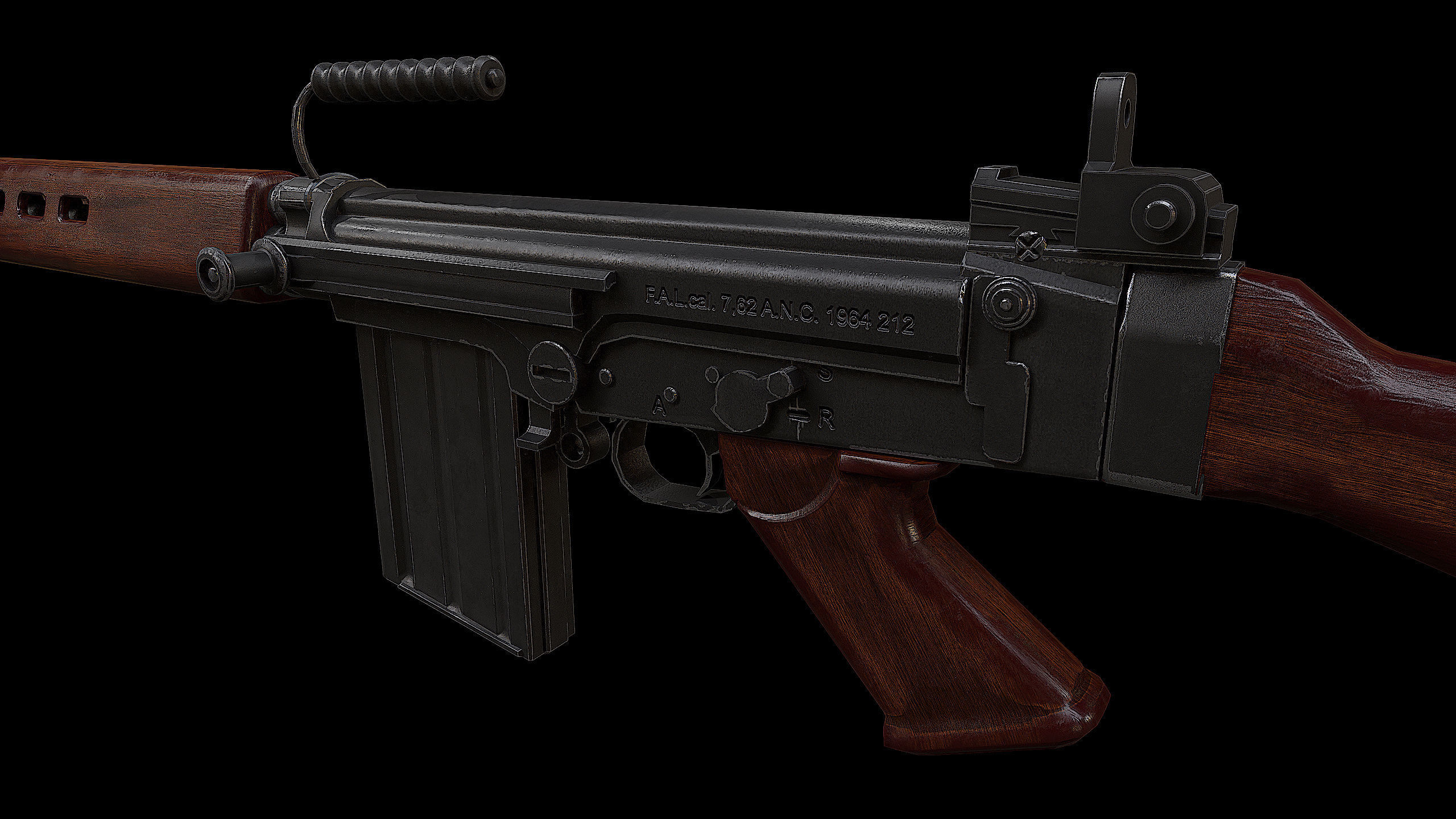 FN FAL Set - Game Ready - Premium Edition 3D model | CGTrader