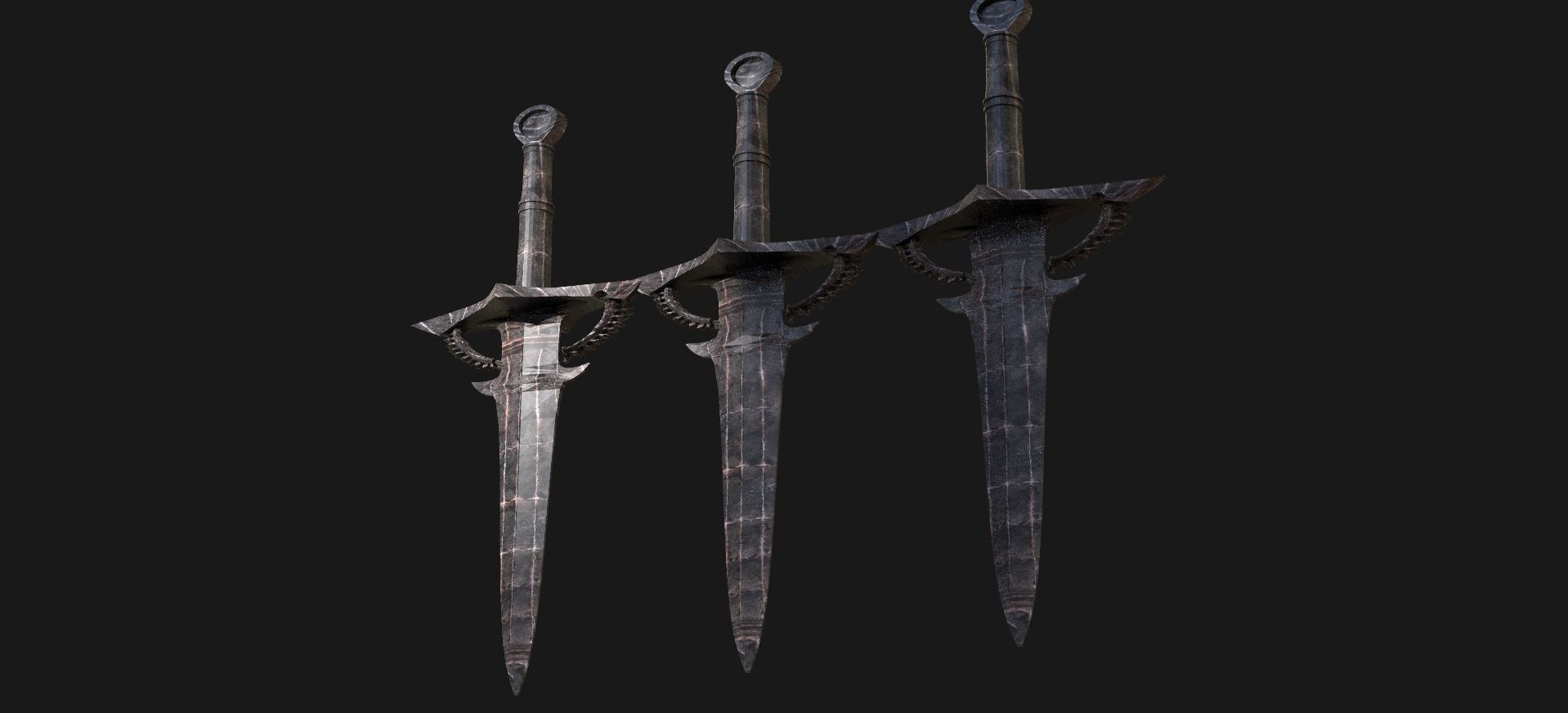 Dark Solar Dagger 3D model | CGTrader