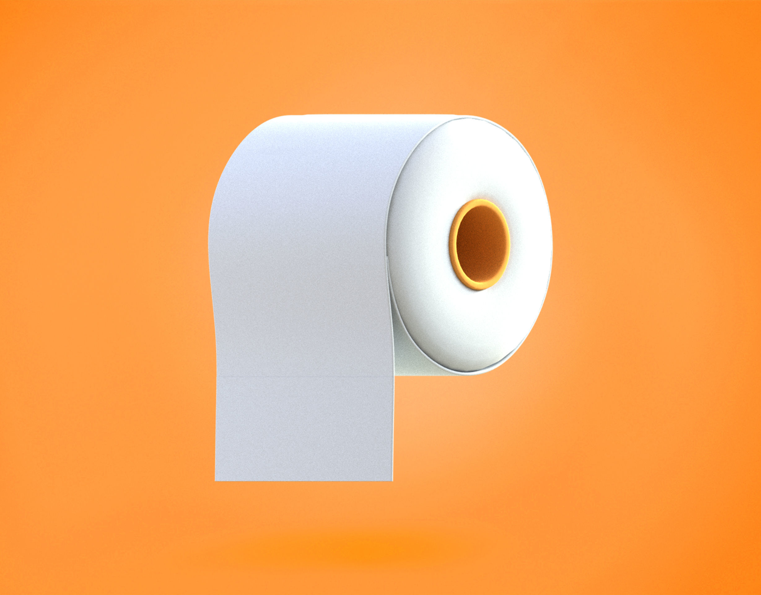 3D model Toilet Paper Roll Emoji new Animated VR / AR / low-poly | CGTrader
