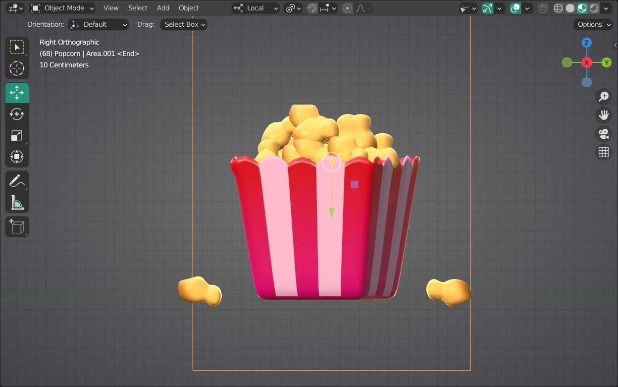 3D model Popcorn Emoji new Animated VR / AR / low-poly | CGTrader