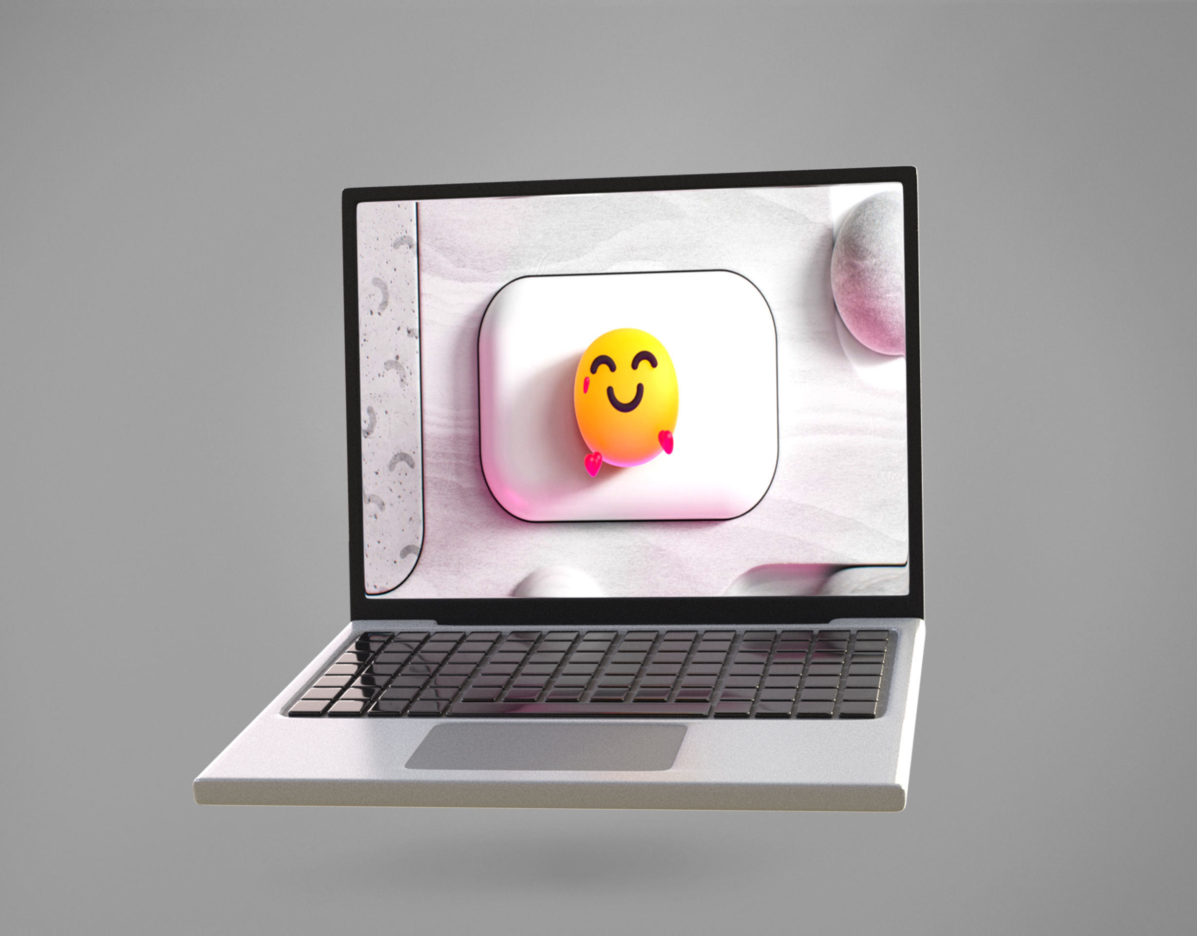 Laptop Emoji new Animated 3D model rigged | CGTrader