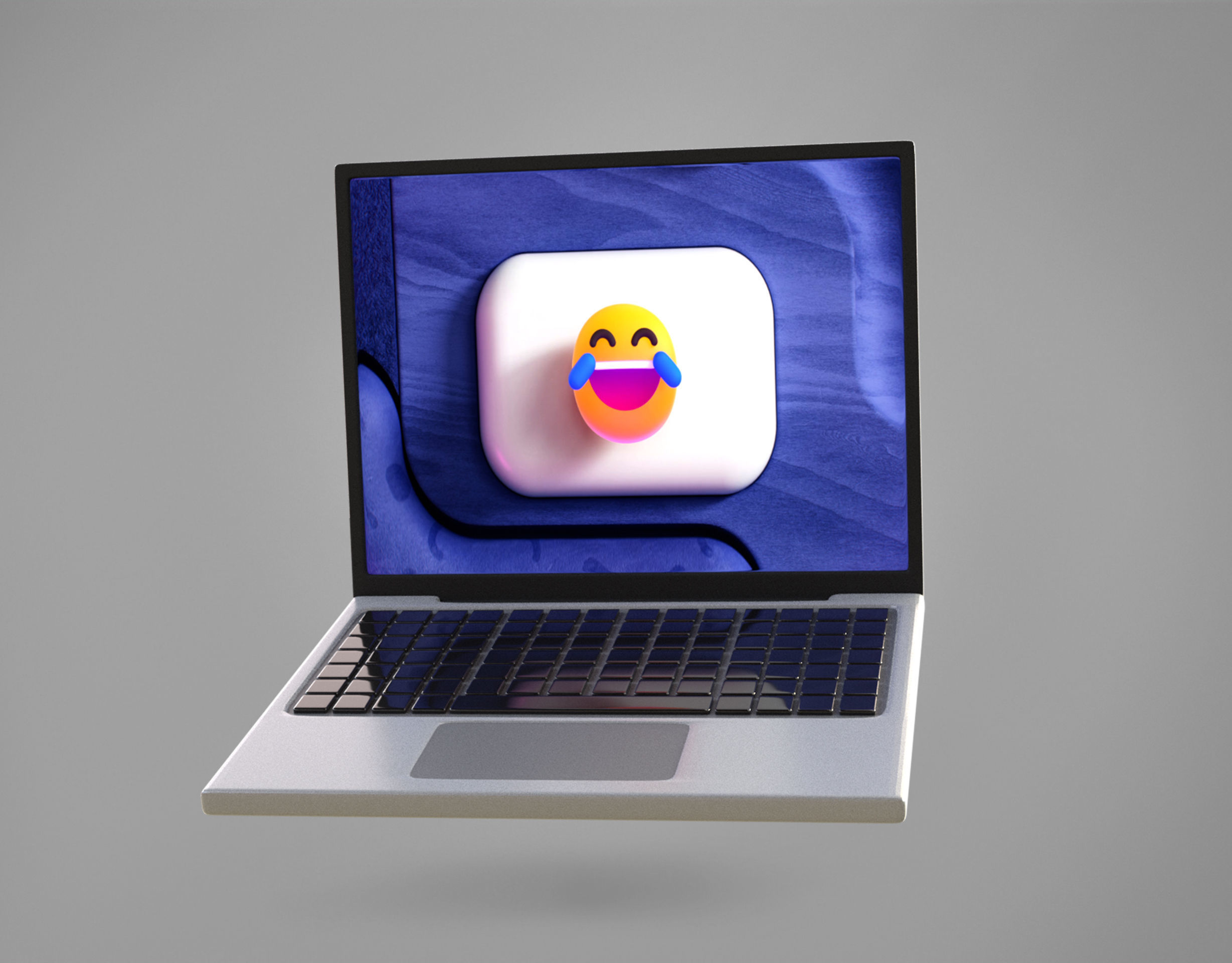 Laptop Emoji new Animated 3D model rigged | CGTrader