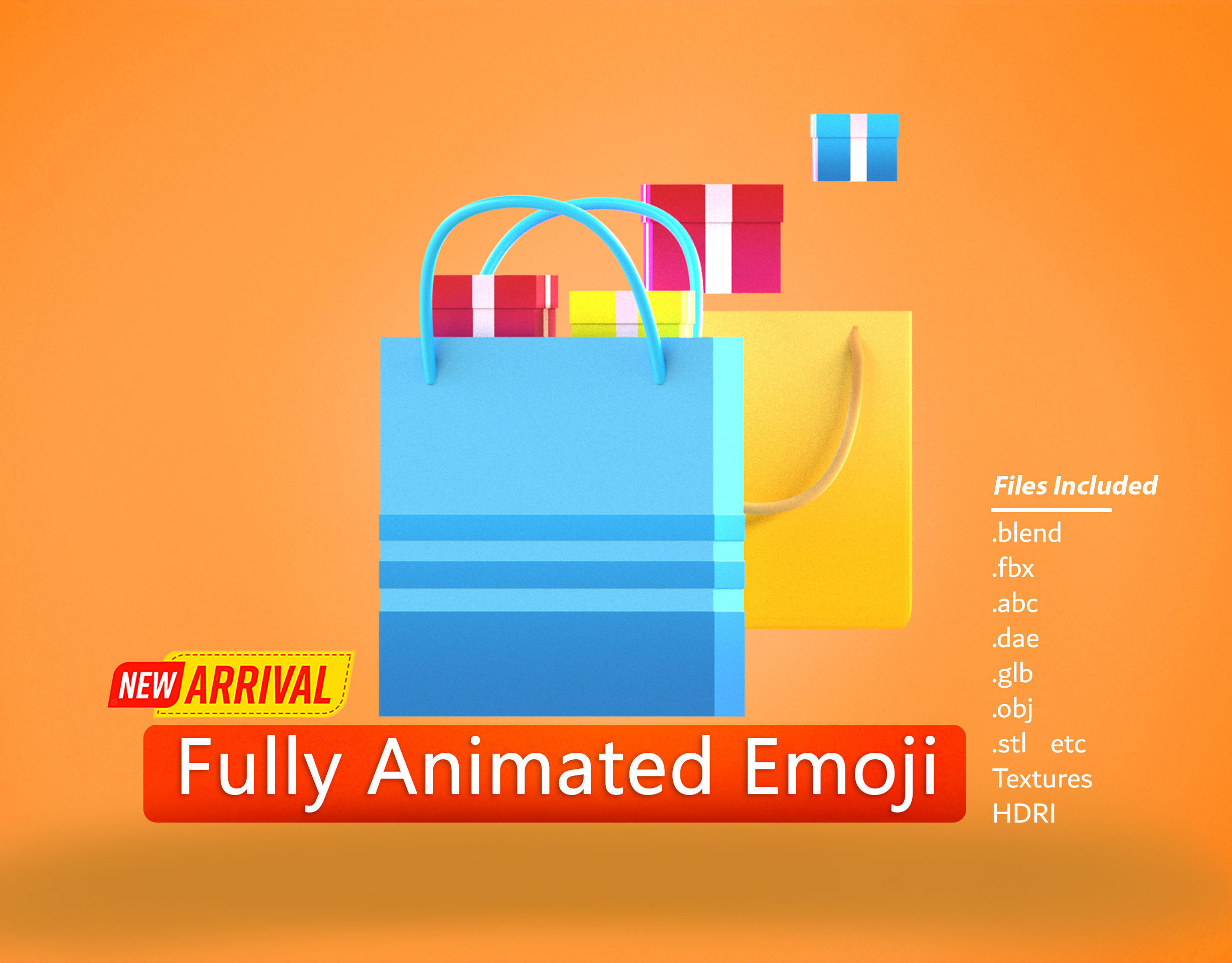 3D model Gift Bag Emoji new Animated VR / AR / low-poly | CGTrader