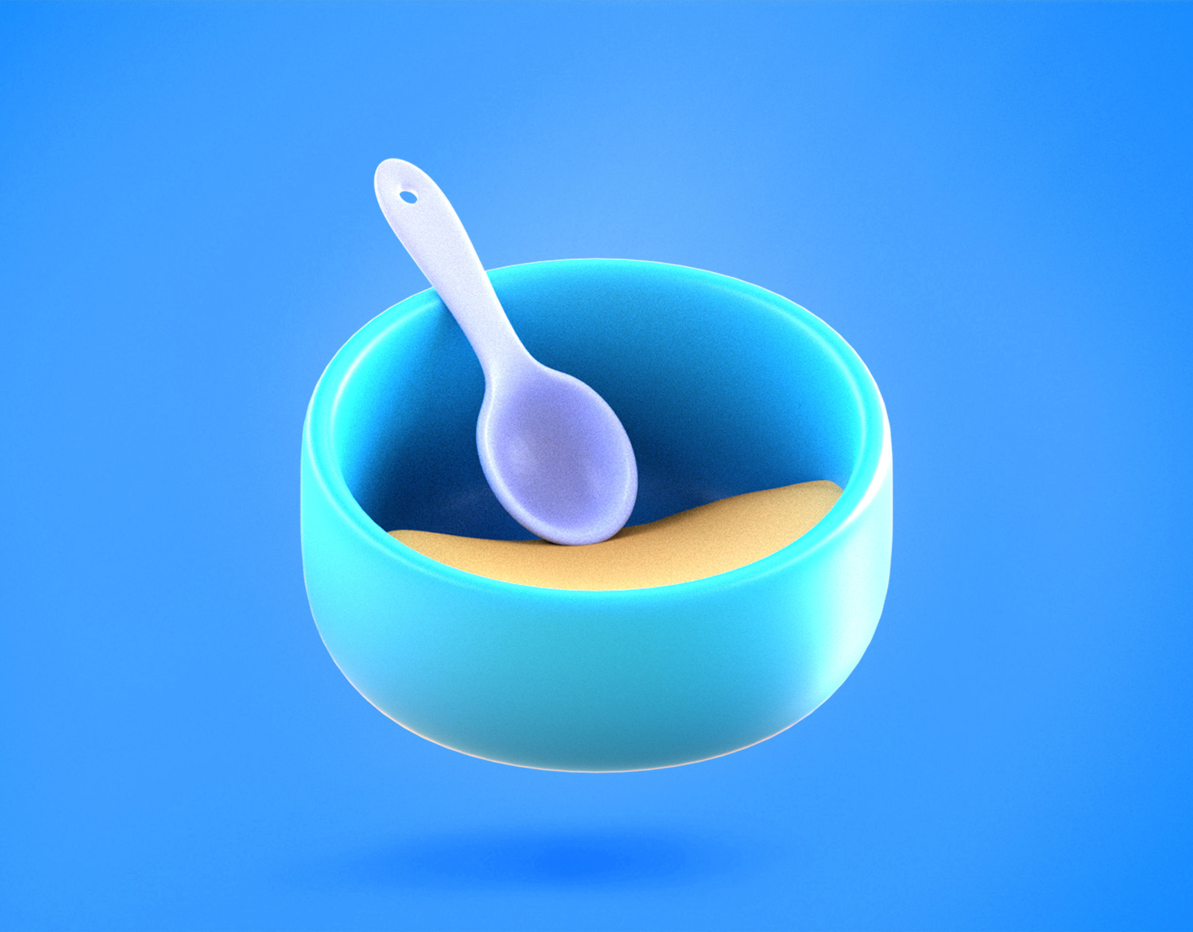 3D model Bowl and Spoon Emoji new Animated VR / AR / low-poly | CGTrader