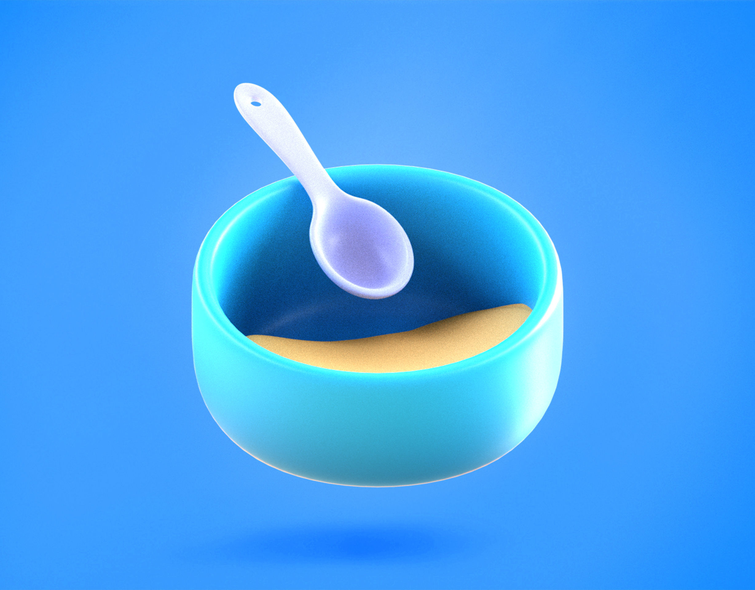 3D model Bowl and Spoon Emoji new Animated VR / AR / low-poly | CGTrader