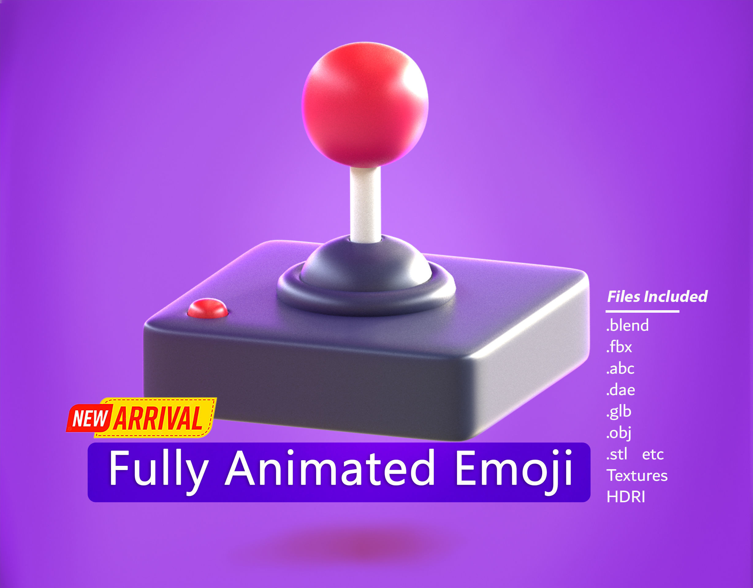 3D model Arcade Joystick Emoji new Animated VR / AR / low-poly | CGTrader