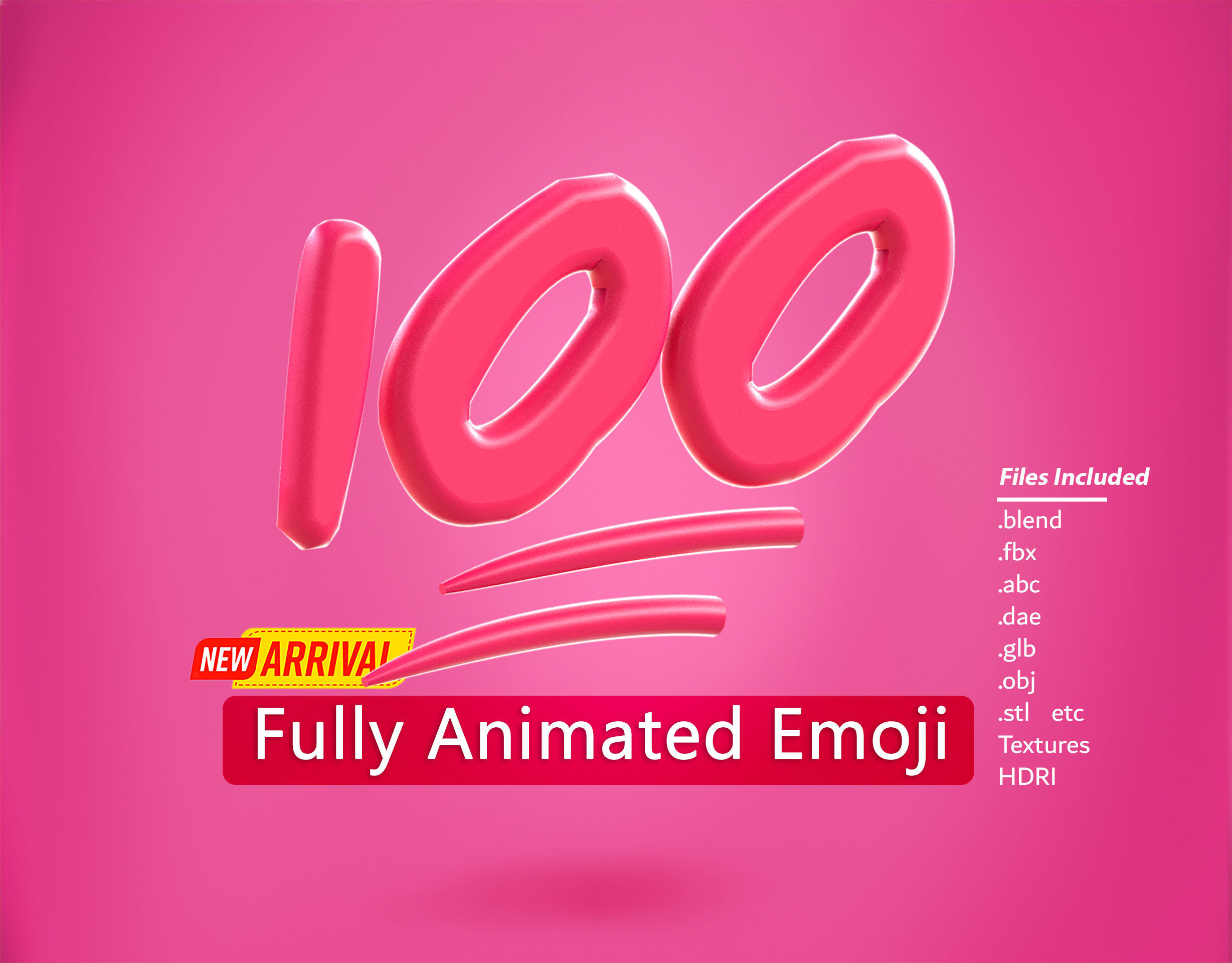 3D model 100 points Emoji new Animated VR / AR / low-poly | CGTrader