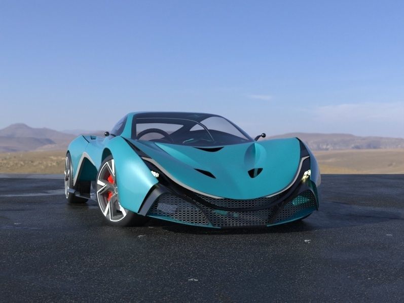 Aurelio Supper electric car 3D model 3D printable | CGTrader