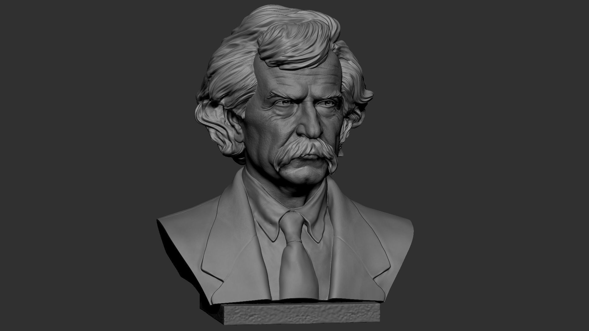 Mark Twain 3D model 3D printable | CGTrader