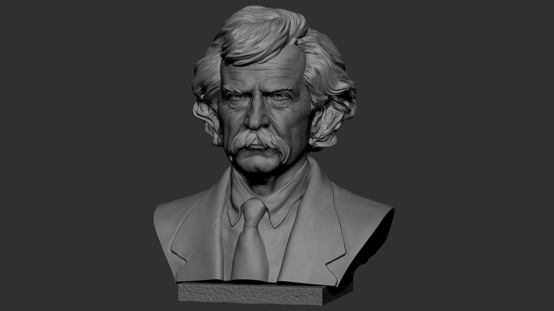 Mark Twain 3D model 3D printable | CGTrader