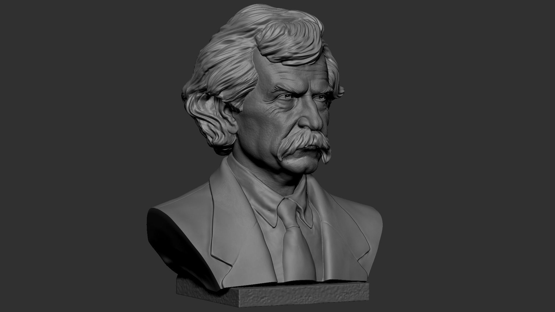Mark Twain 3D model 3D printable | CGTrader