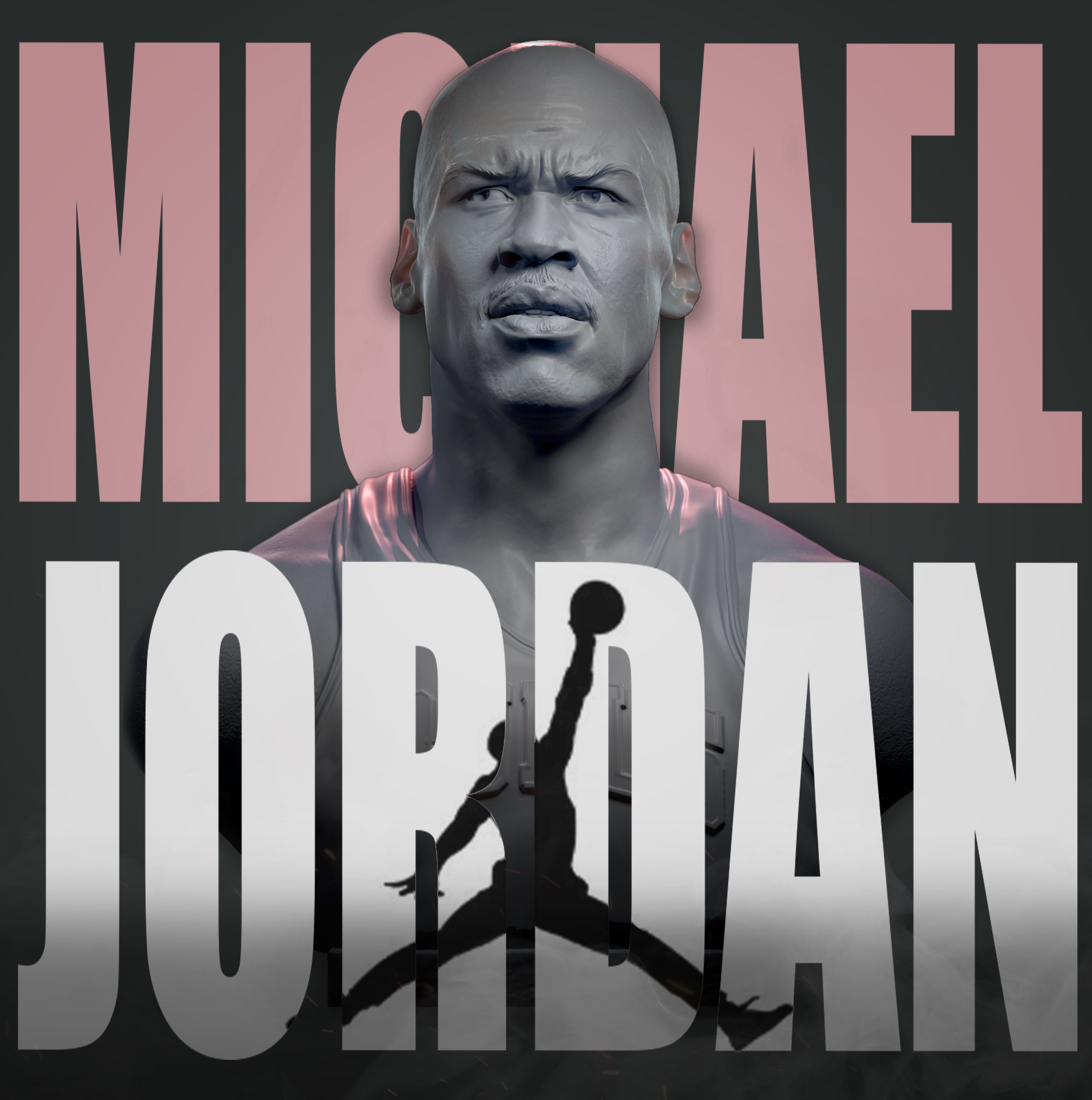 Michael Jordan 3D model 3D printable | CGTrader