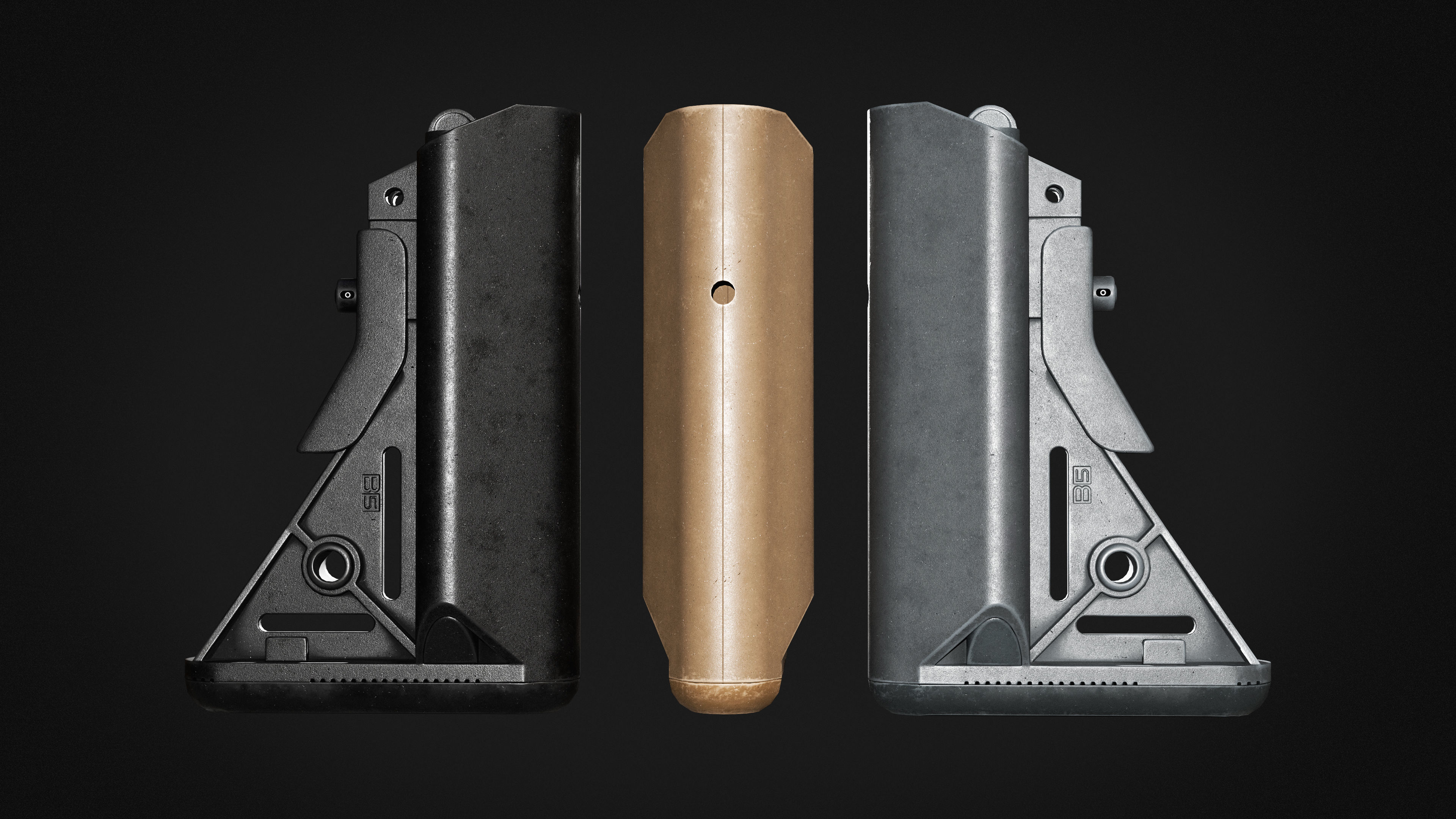 3D model B5 Systems Bravo - SOPMOD Buttstock VR / AR / low-poly | CGTrader