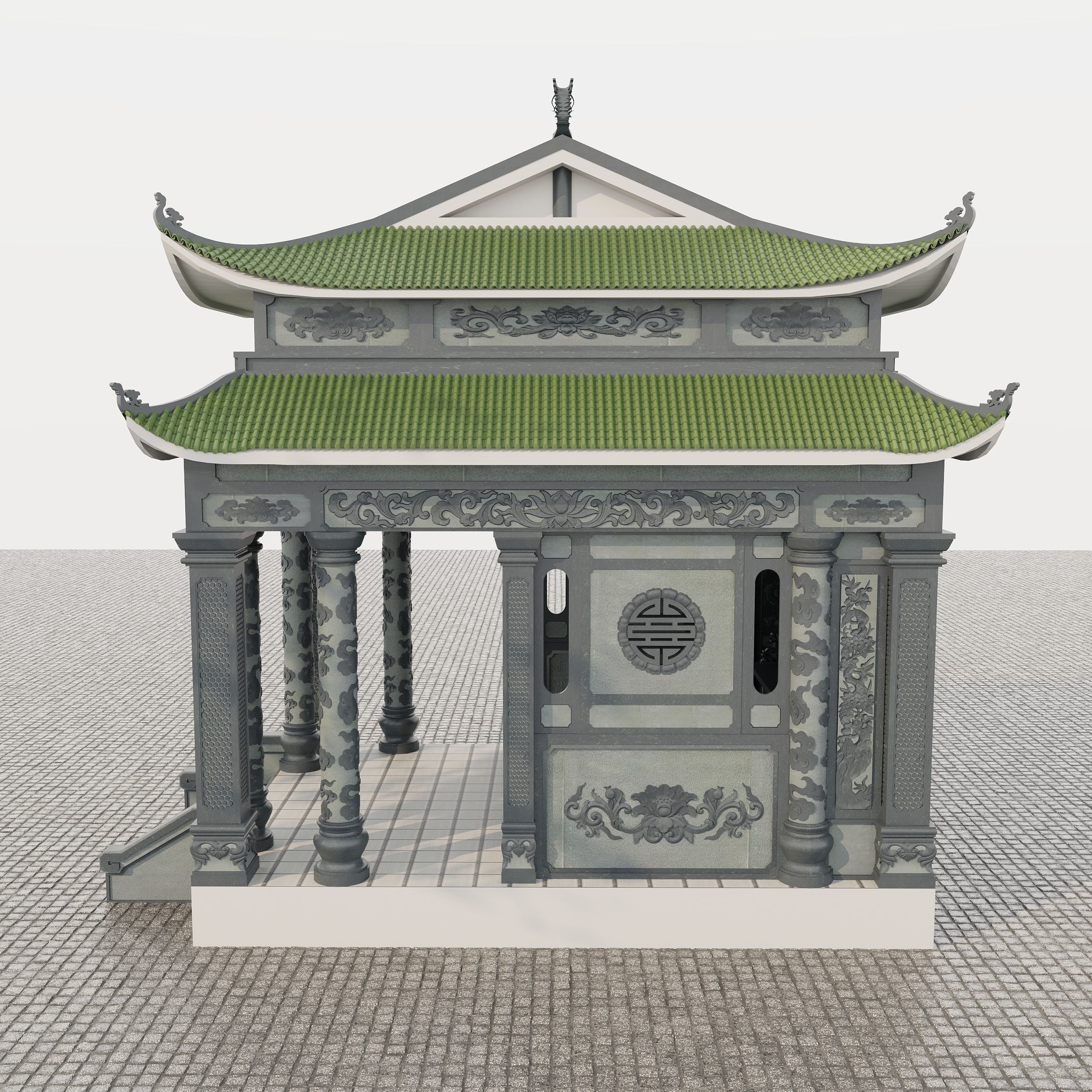 pagoda chinese temple 3D model | CGTrader