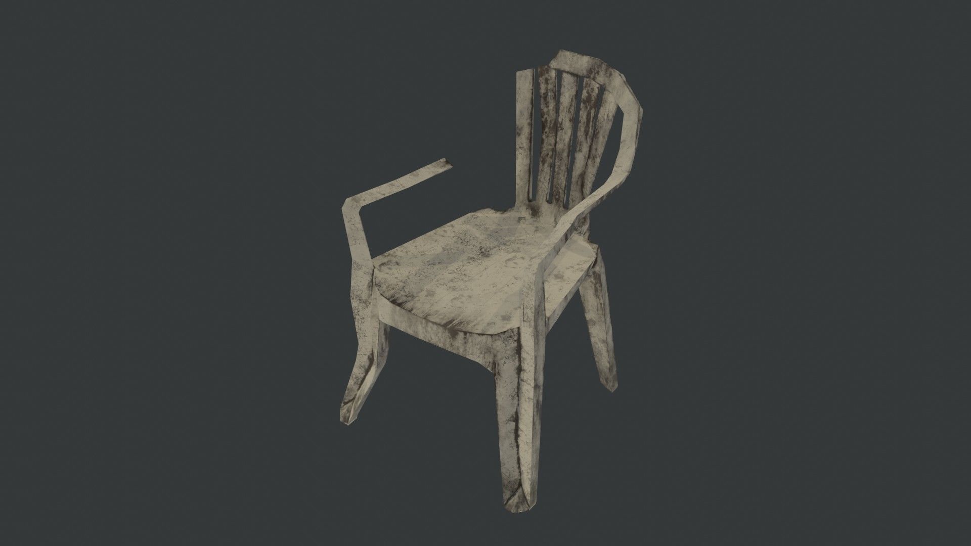 3D model Broken Plastic Lawn Chair VR / AR / low-poly | CGTrader