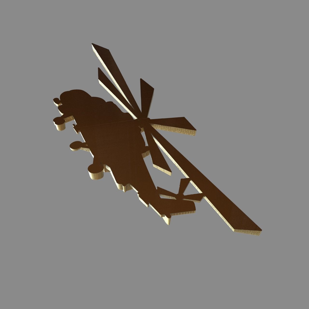 Helicopter MI 24 side view 3D model 3D printable | CGTrader