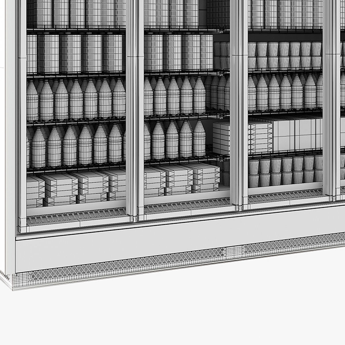 Vertical Glass Door Commercial Fridge 3D model | CGTrader