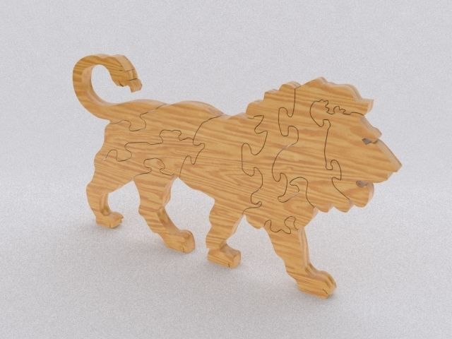 LION 3D Print Toy Puzzle 3D model 3D printable | CGTrader