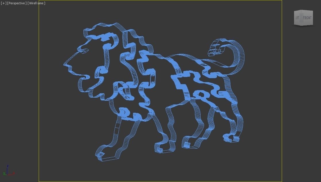 LION 3D Print Toy Puzzle 3D model 3D printable | CGTrader