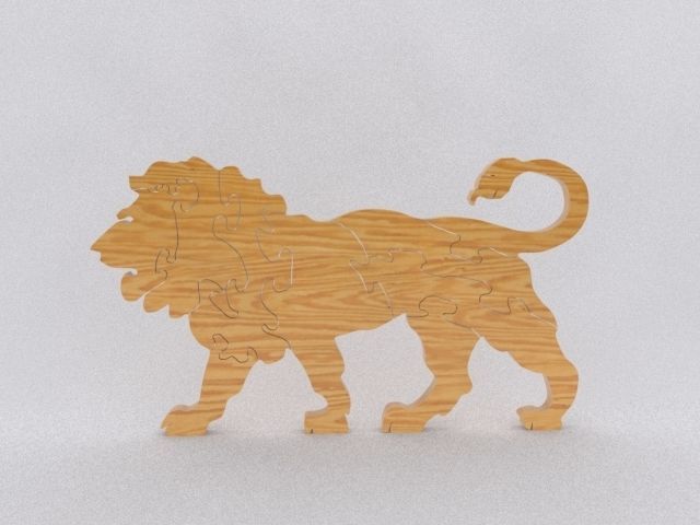 LION 3D Print Toy Puzzle 3D model 3D printable | CGTrader