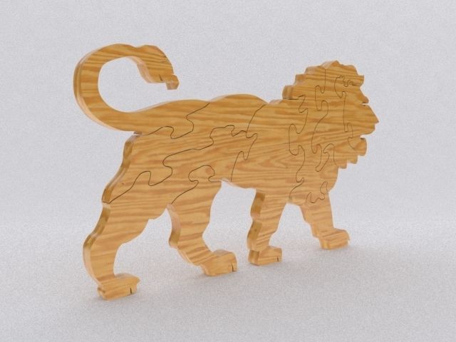 LION 3D Print Toy Puzzle 3D model 3D printable | CGTrader