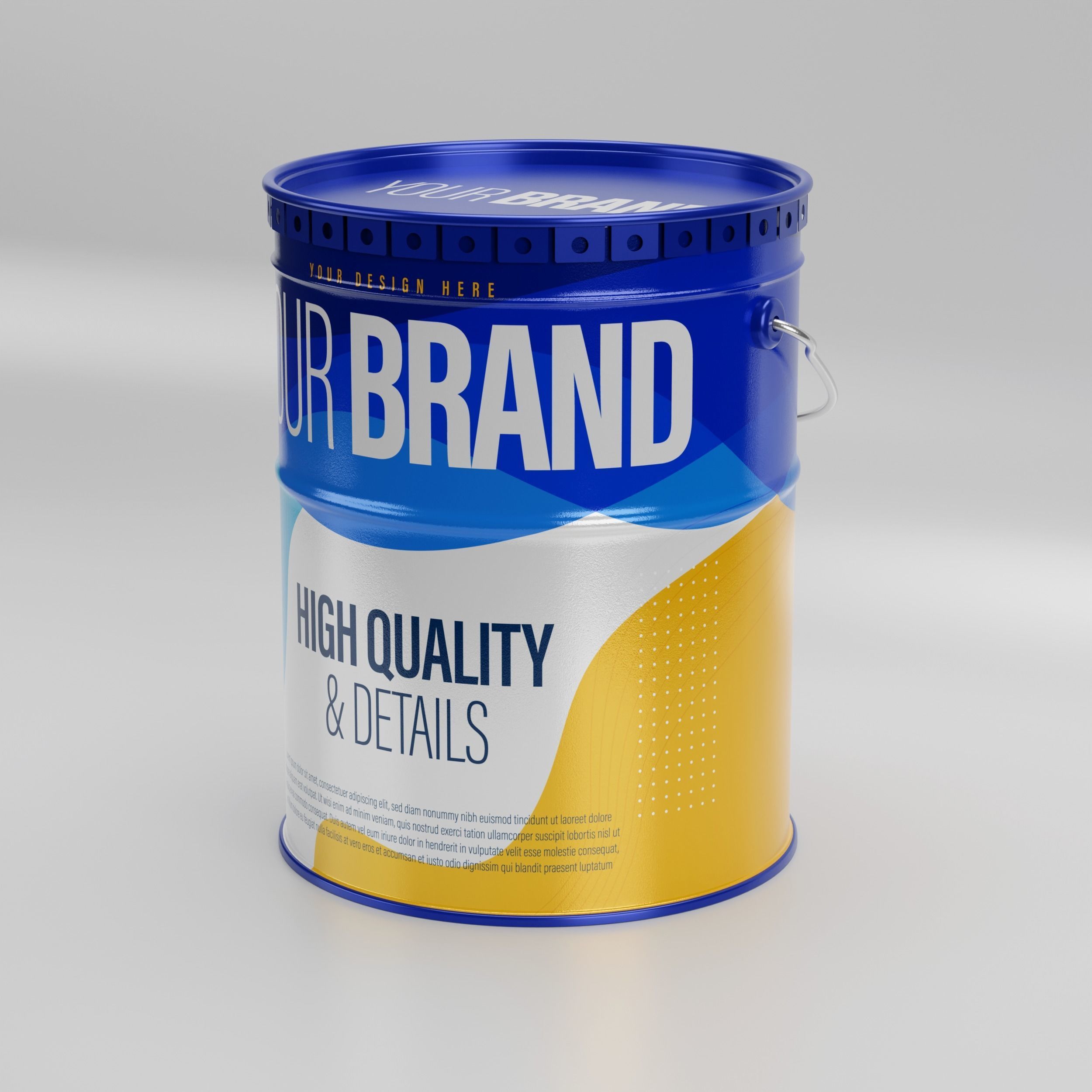 Metal Paint Bucket Packaging 3D model | CGTrader