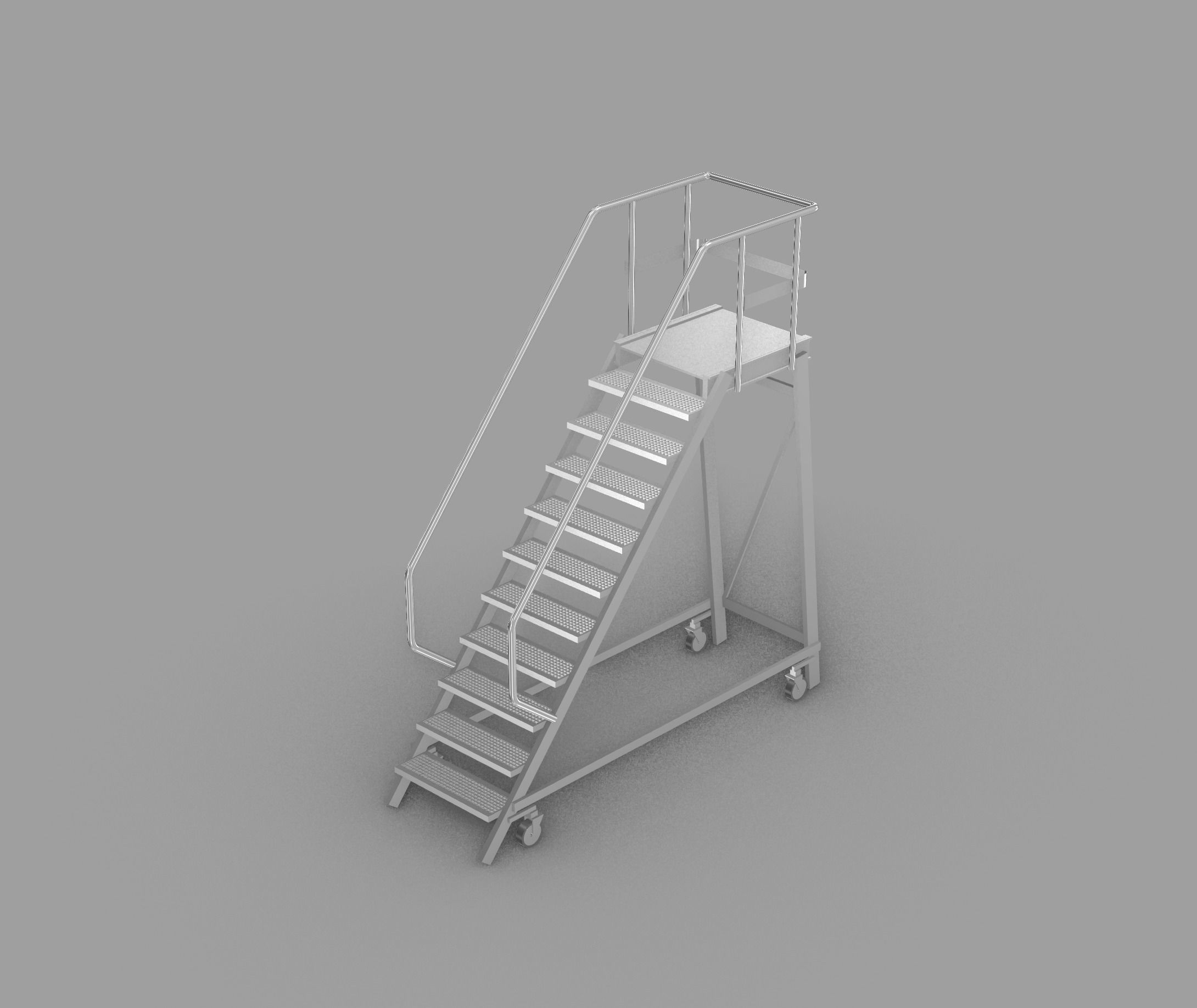 Rolling Ladder free 3D model | CGTrader