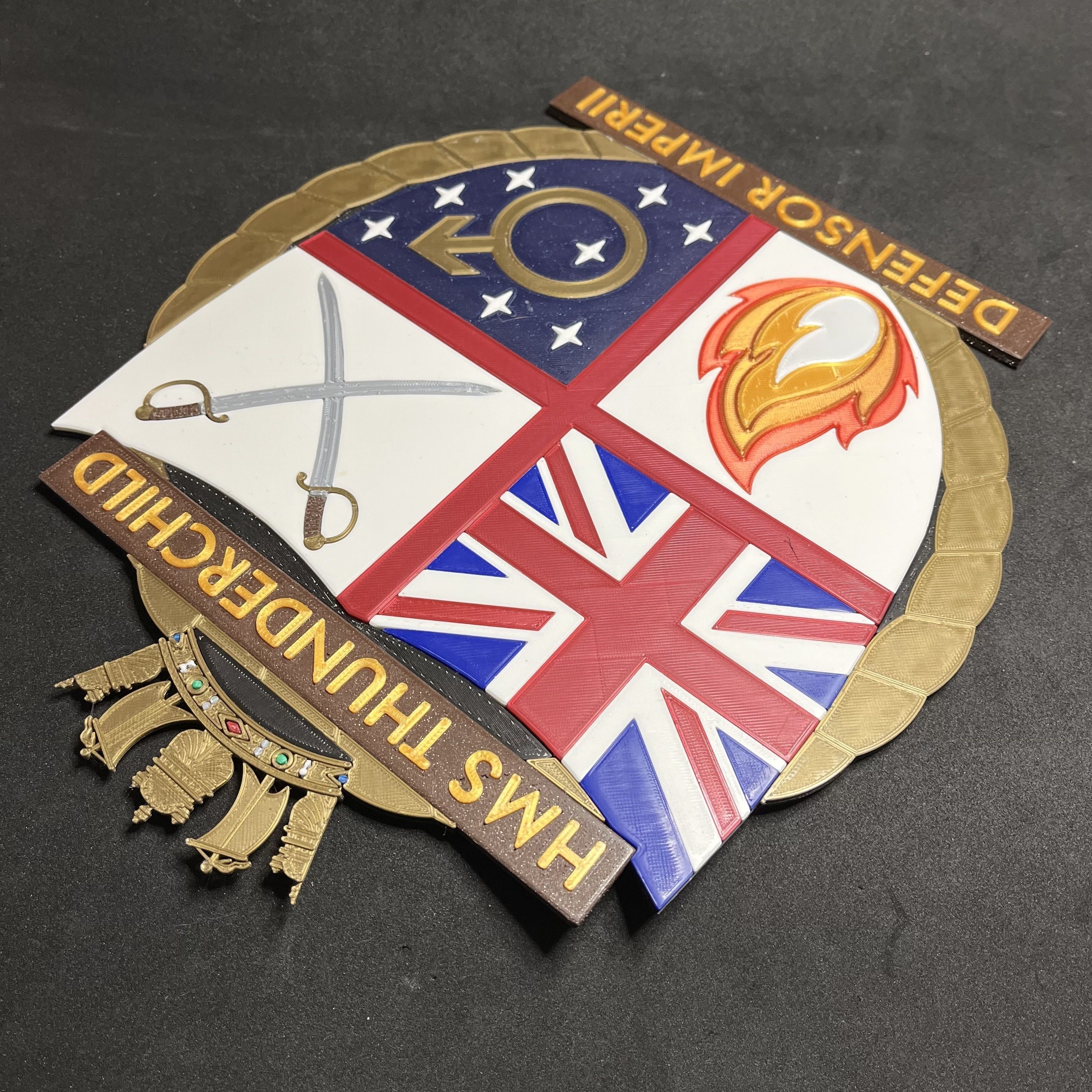 1987 HMS Thunderchild Ships Badge Wall Plaque 3D model 3D printable ...