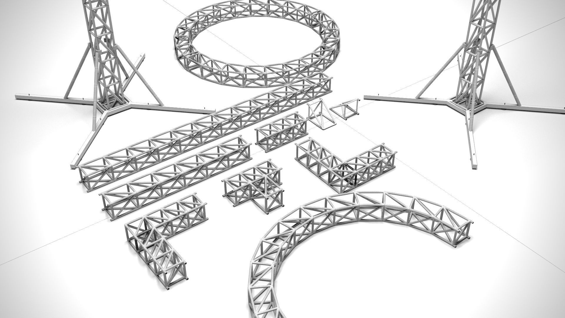 Stage Constructions Elements Concert Truss System 3D model | CGTrader