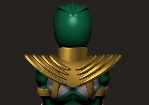 Green Ranger Power Rangers joystick holder 3D model 3D printable | CGTrader