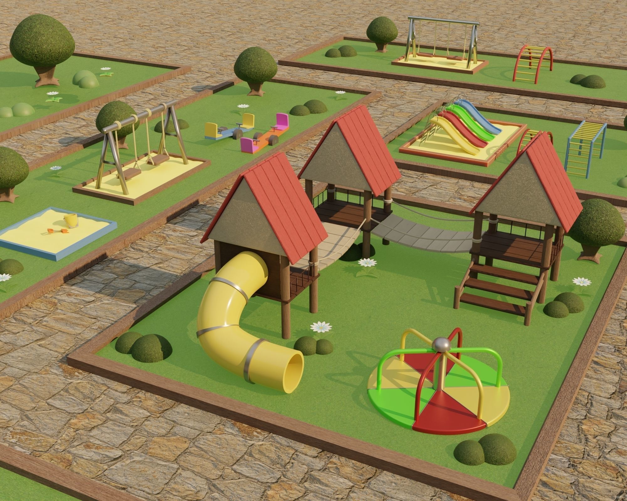 Playground 3D model | CGTrader