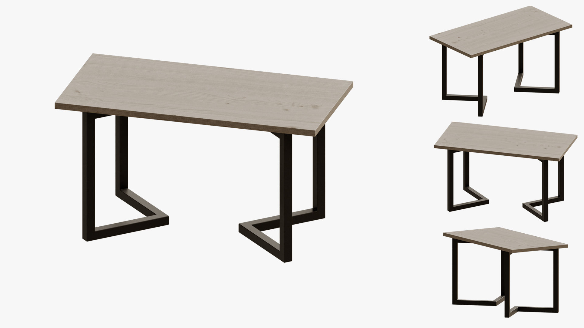 Echo dining table 138 cm Loft design 3D model | CGTrader