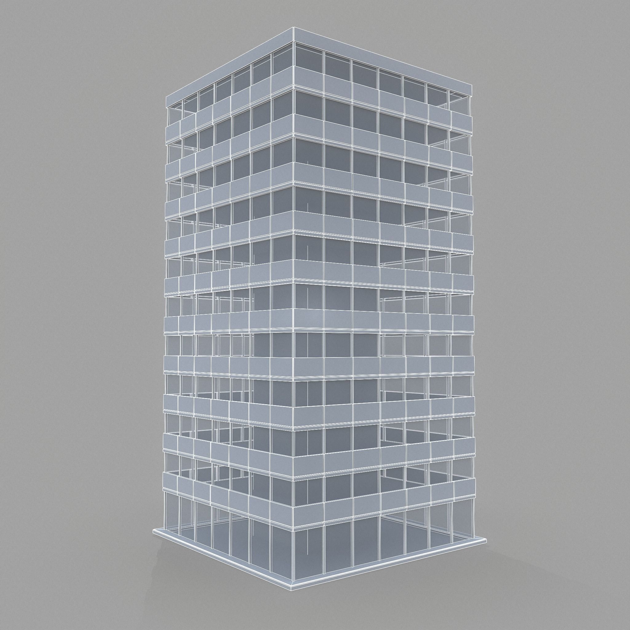 3D model Office Tower Generic Low Poly VR / AR / low-poly | CGTrader