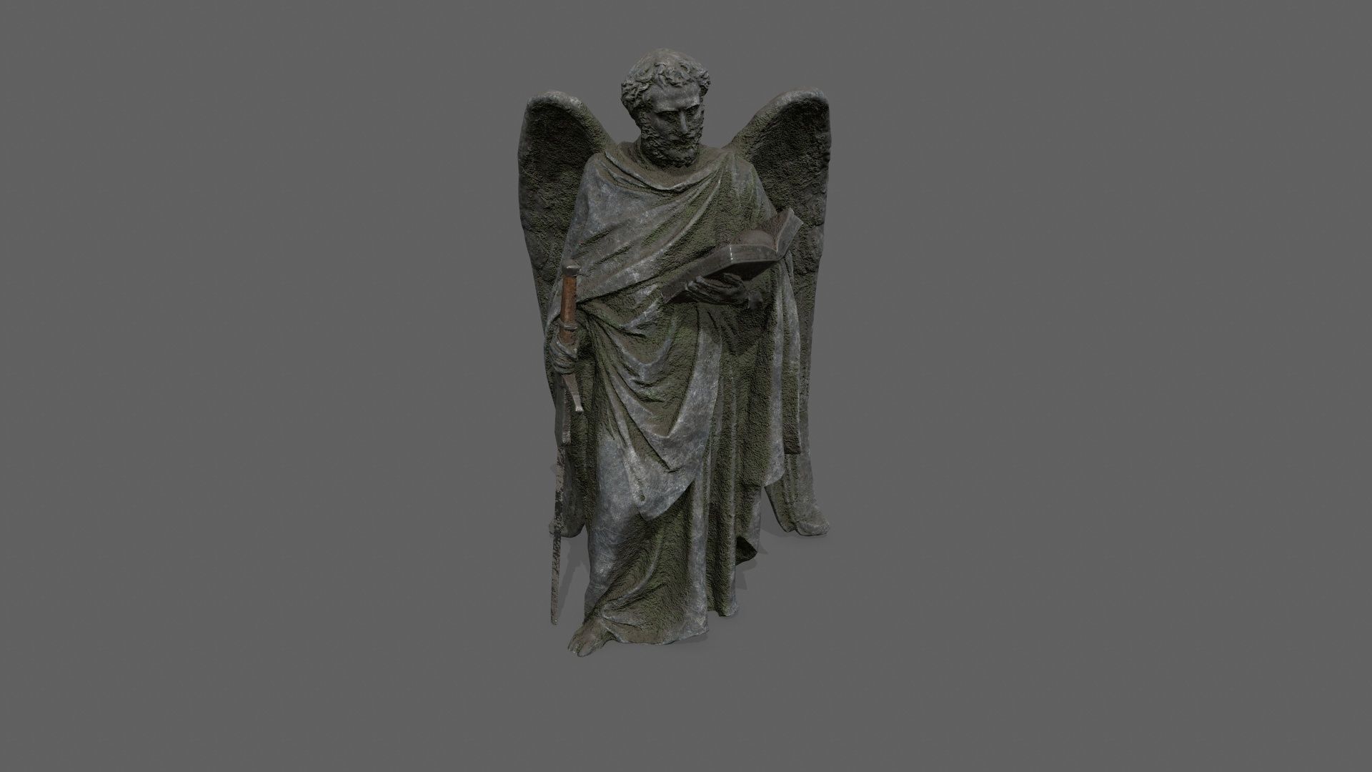 3D model Old Man Statue 3 VR / AR / low-poly | CGTrader