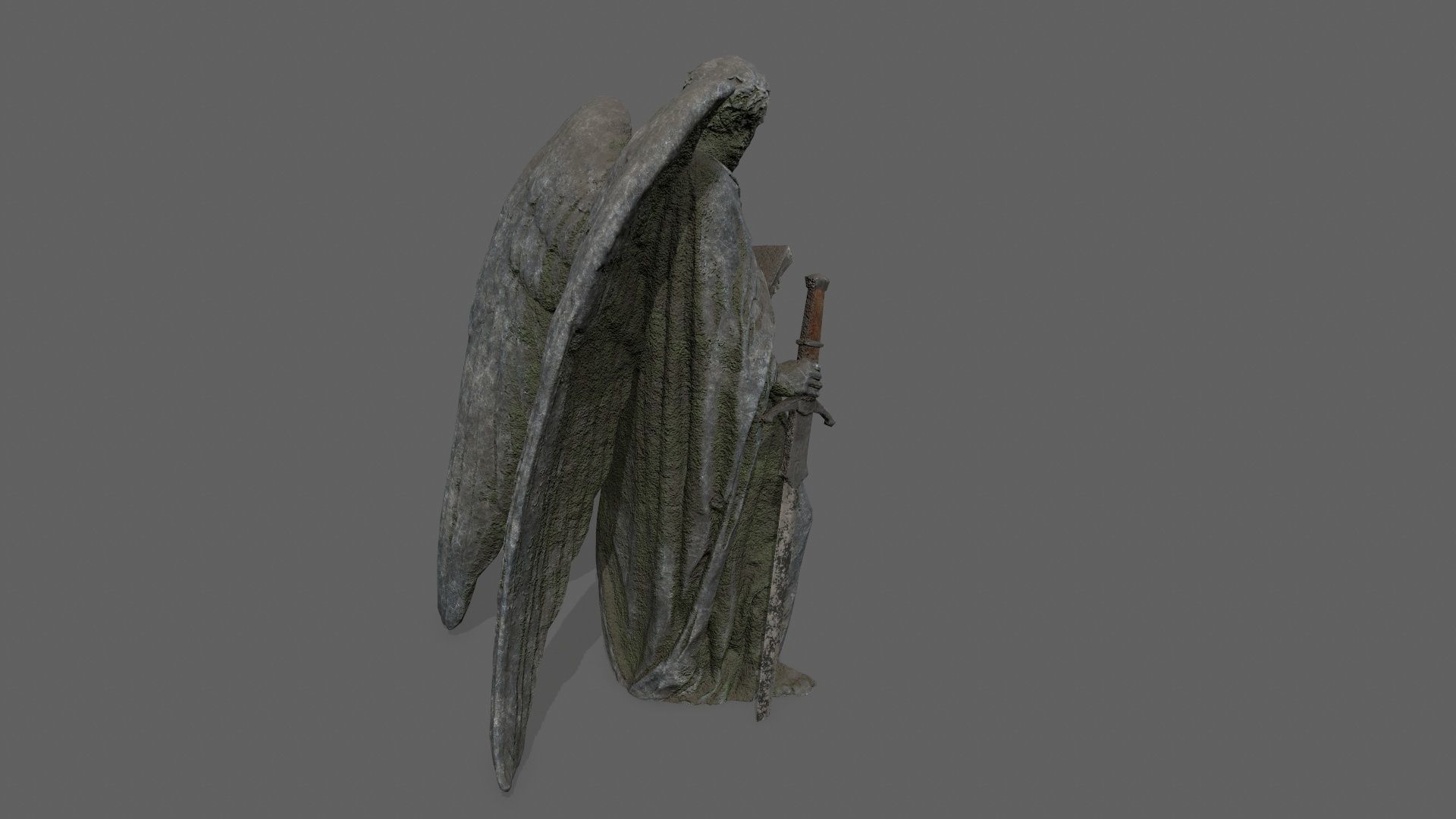 3D model Old Man Statue 3 VR / AR / low-poly | CGTrader