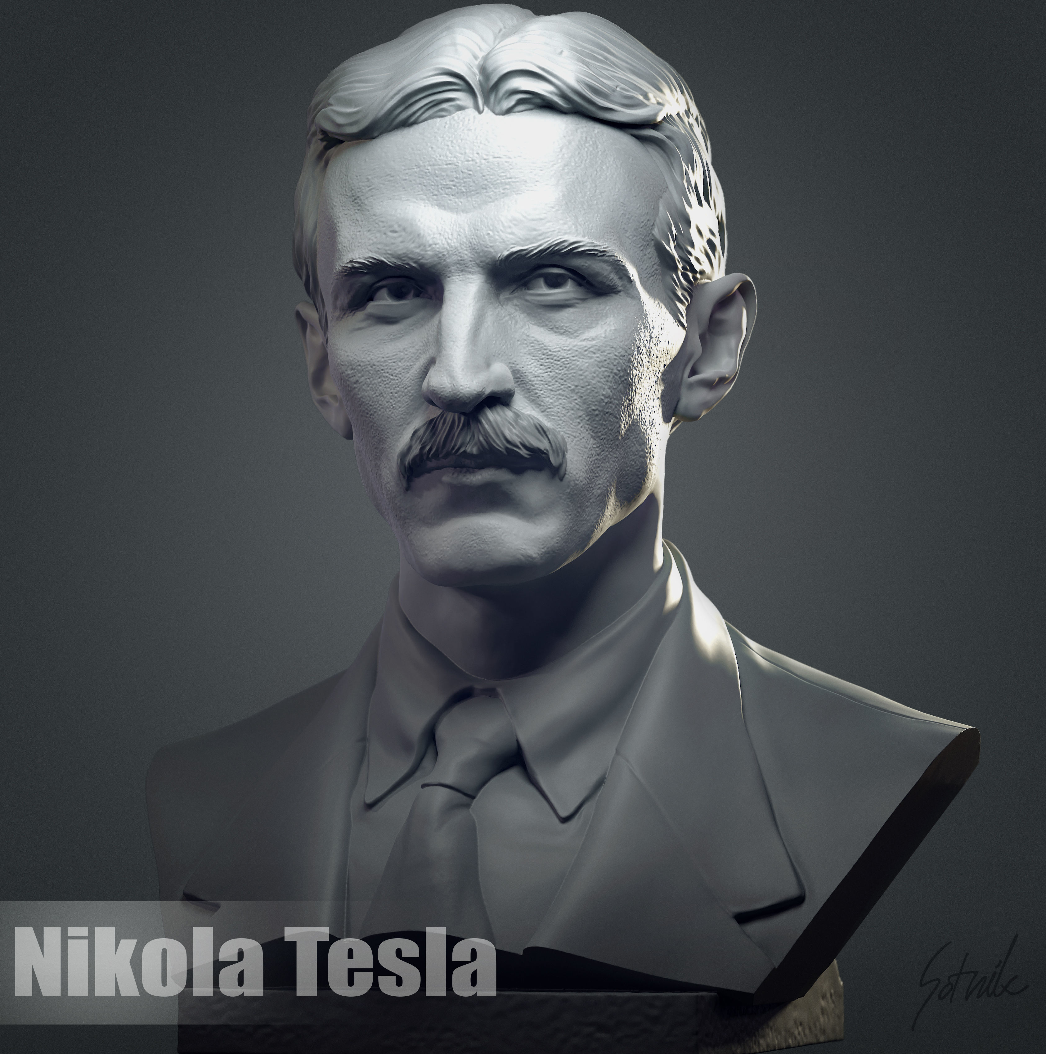 Nikola Tesla 3D model 3D printable | CGTrader