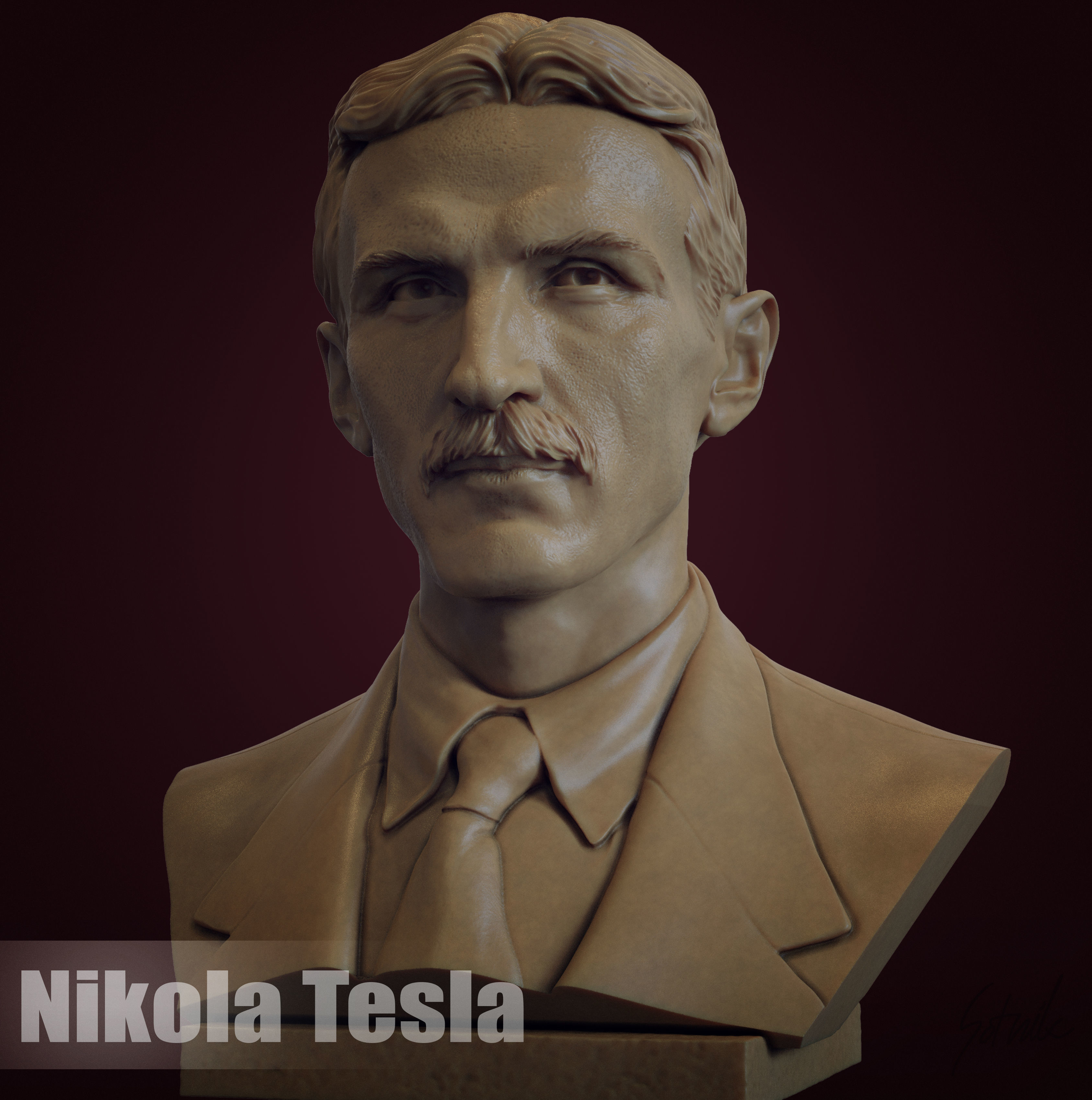 Nikola Tesla 3D model 3D printable | CGTrader