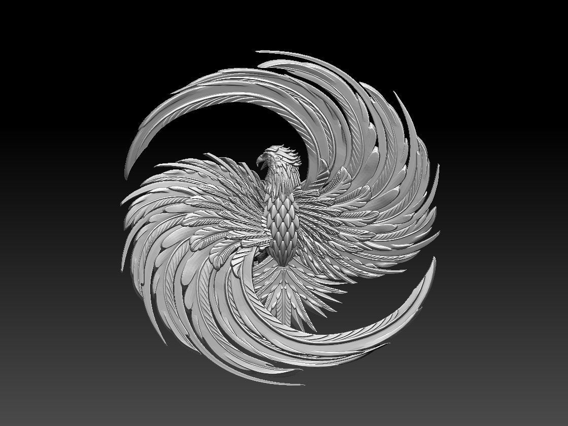 phoenix golden 3D model 3D printable | CGTrader