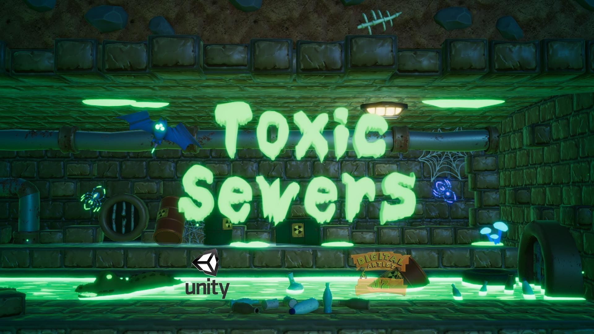 3D model Toxic Sewer Game asset pack Unity Urp VR / AR / low-poly ...