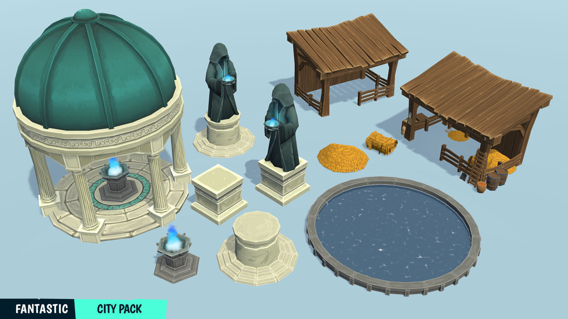 3D model FANTASTIC - City Pack VR / AR / low-poly | CGTrader