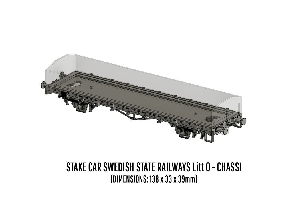 ROLLS-0025 Swedish SJ Litt O Stake Car H0-scale 3D model 3D printable ...