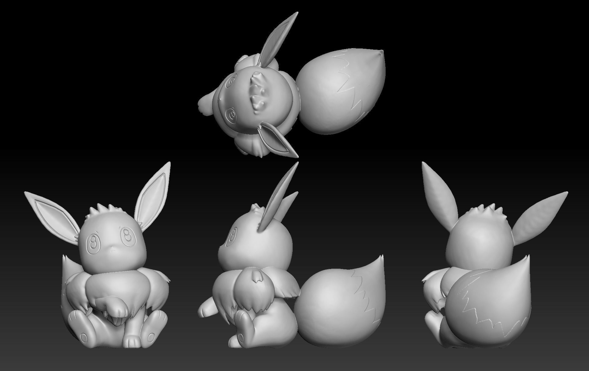 Pokemon Eevee 3D model 3D printable | CGTrader