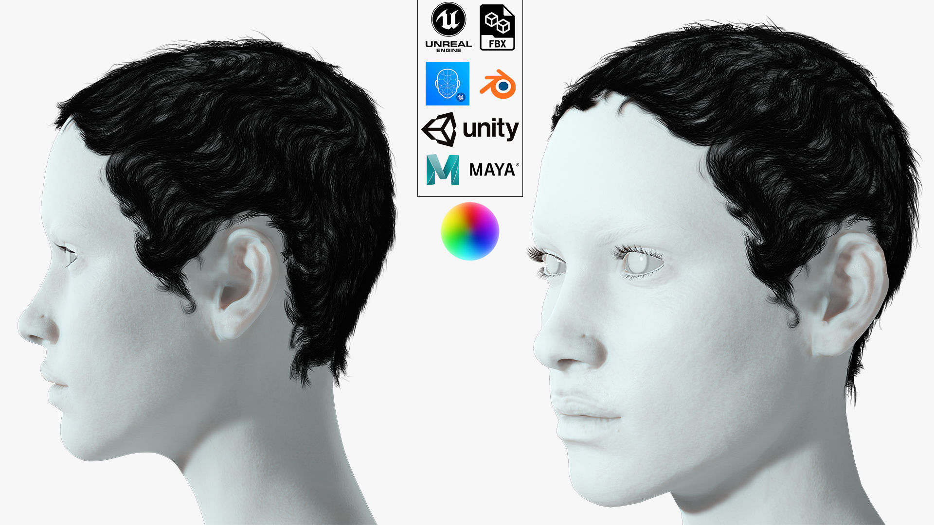 3D model Realistic Female hair afro VR / AR / low-poly | CGTrader