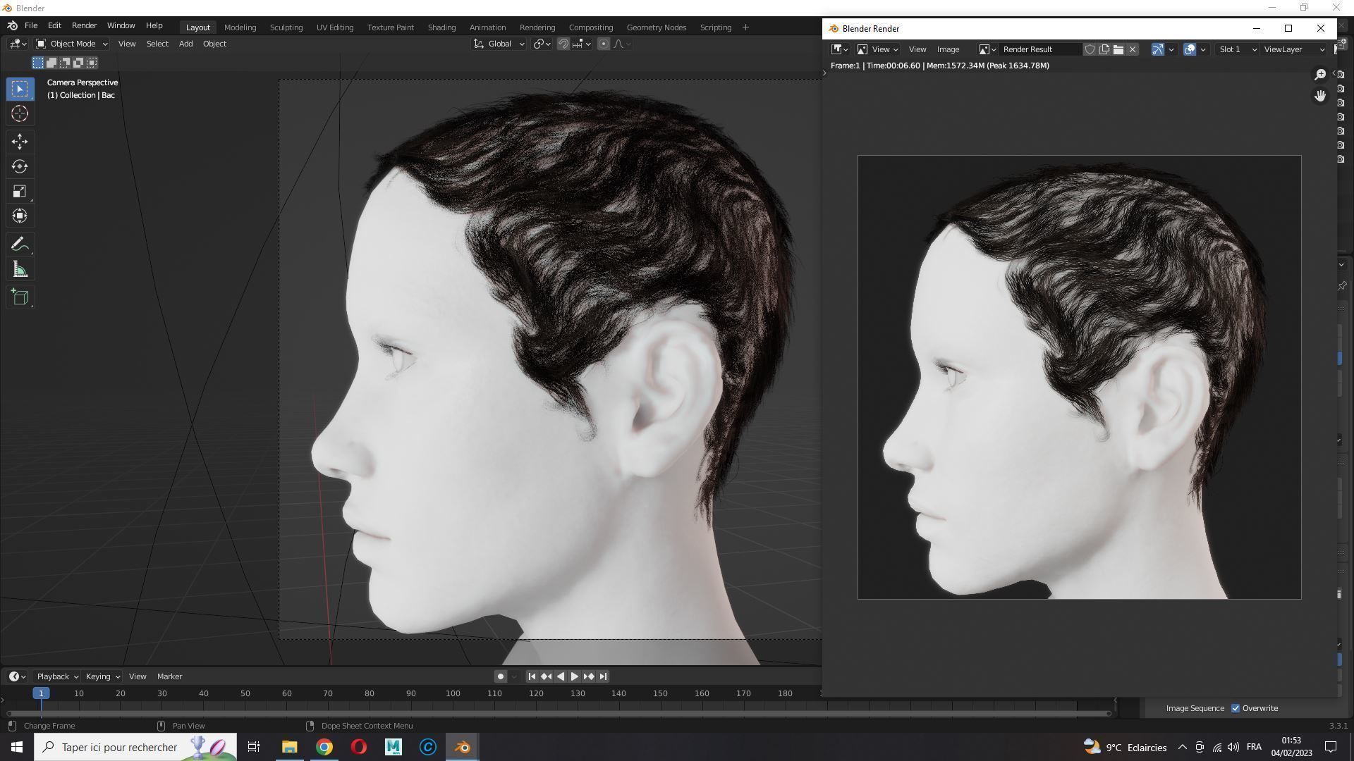 3D model Realistic Female hair afro VR / AR / low-poly | CGTrader